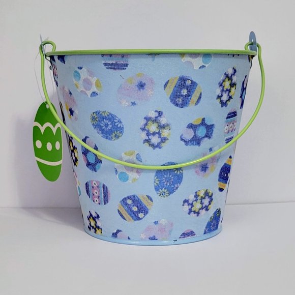 Holiday | Nos Kmart Organza Wrapped Metal Easter Bucketpail Easter Eggs ...